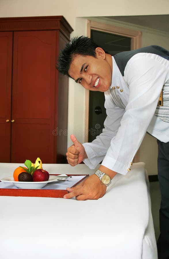 Room Service Table Set Up stock photo. Image of cutleries - 6685996