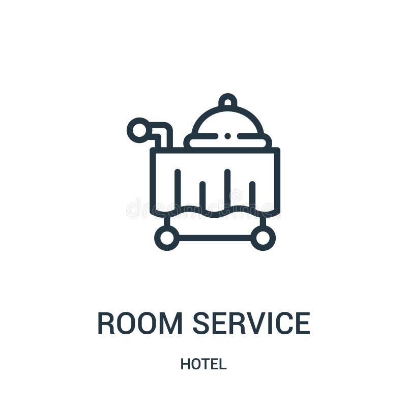 Restaurant Food Line Icon. Dinner Sign. Hotel Room Service. Vector ...