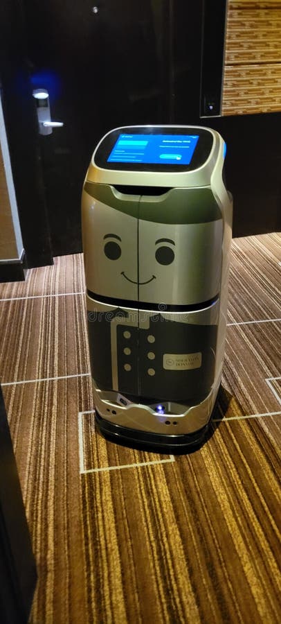 Room Service Robot AI Delivery Editorial Stock Photo - Image of room ...