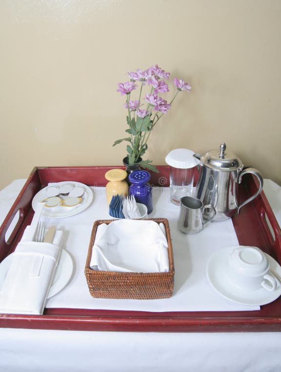 Room Service Table Set Up stock photo. Image of cutleries - 6685996