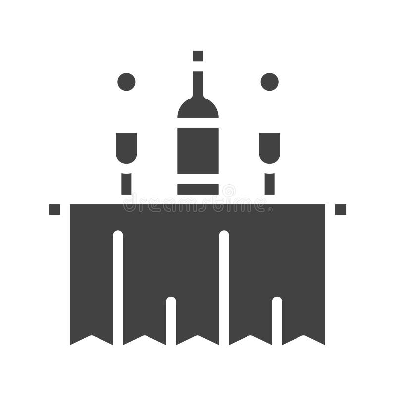 Room Service Trolley Icon Image. Stock Vector - Illustration of food ...