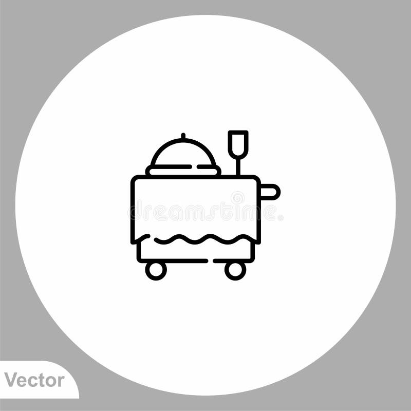 Room Service Vector Icon Sign Symbol Stock Vector - Illustration of ...