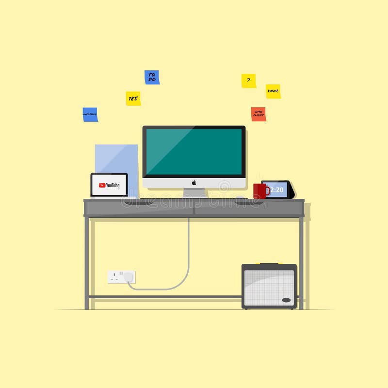 Room Setup for Creator Content Stock Illustration - Illustration of ...