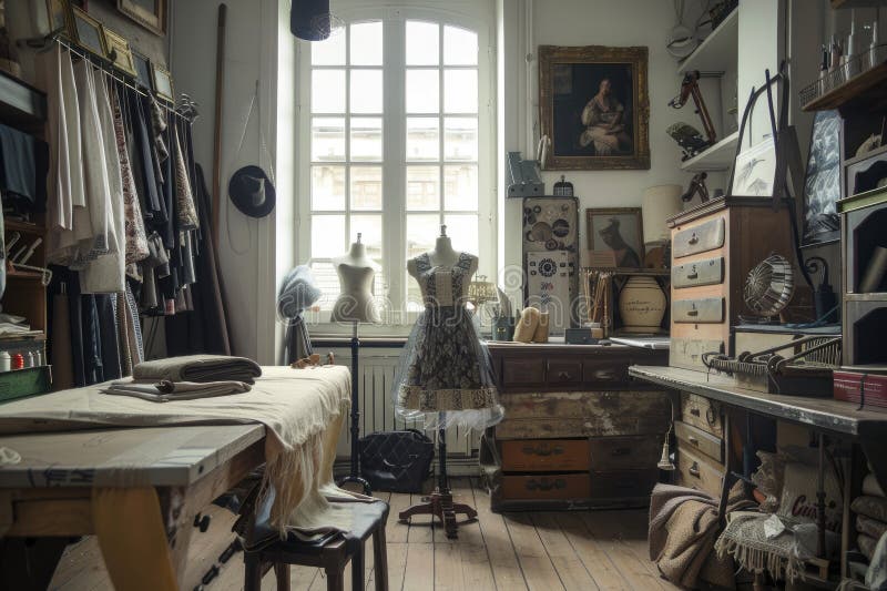 A Room with a Sewing Machine and a Mannequin by AI Generated Image ...