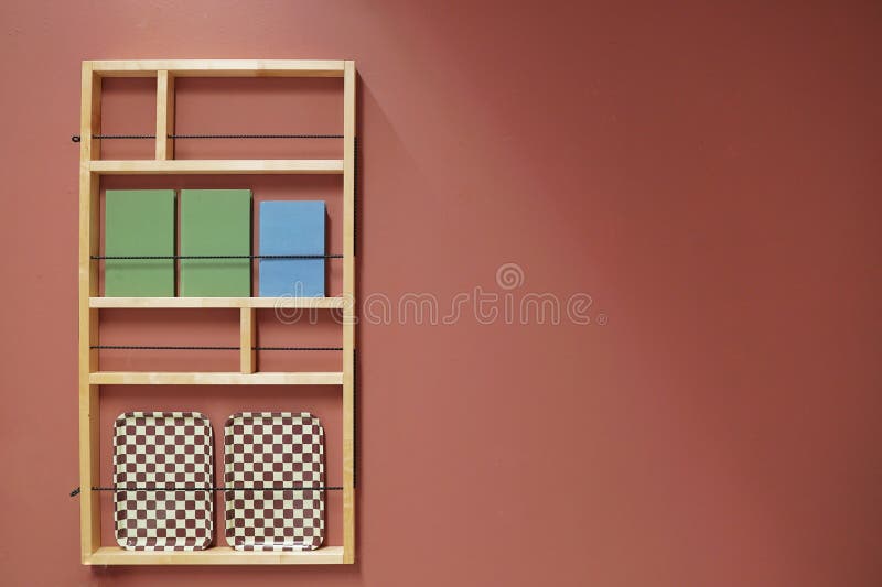 Room with the Shelf on Pastel Stock Photo - Image of colour, home ...