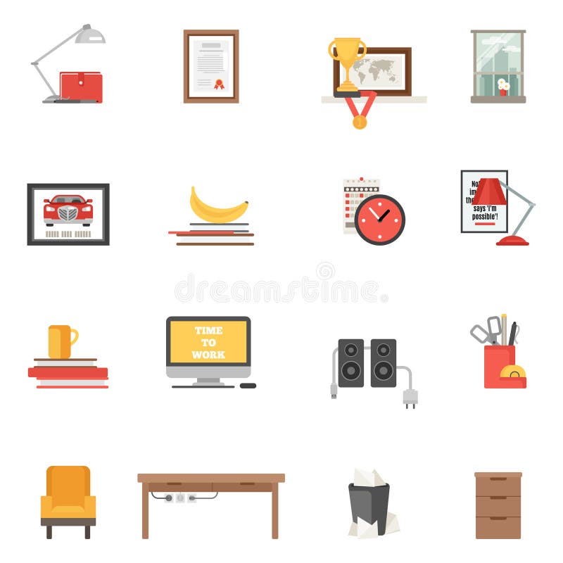 Room Single Icons stock vector. Illustration of flat - 210414111