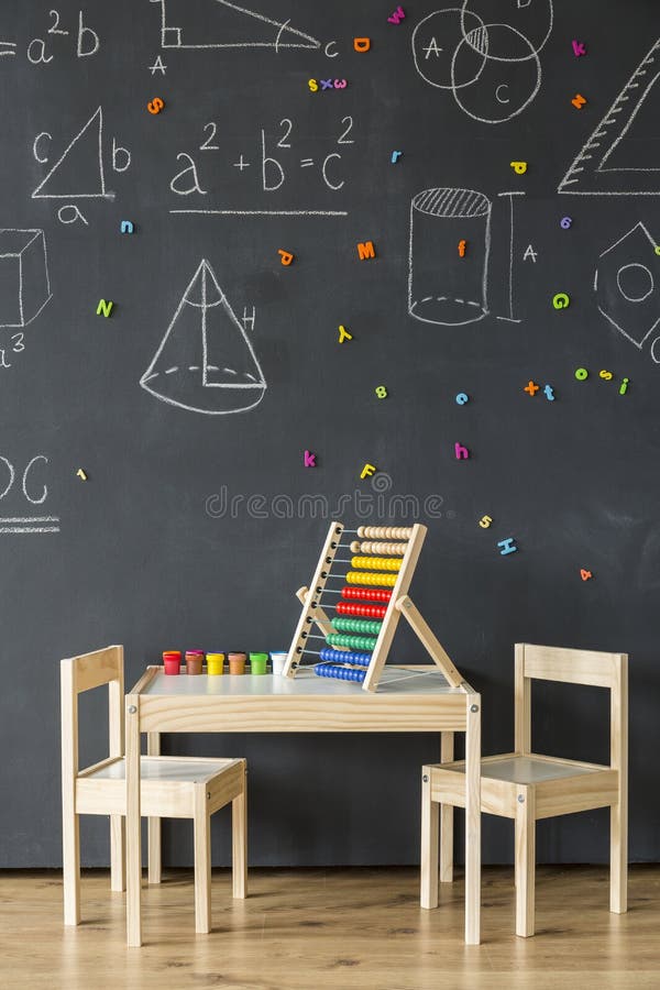 Room of a Math Student Idea Stock Image - Image of sofa, indoors: 78377607