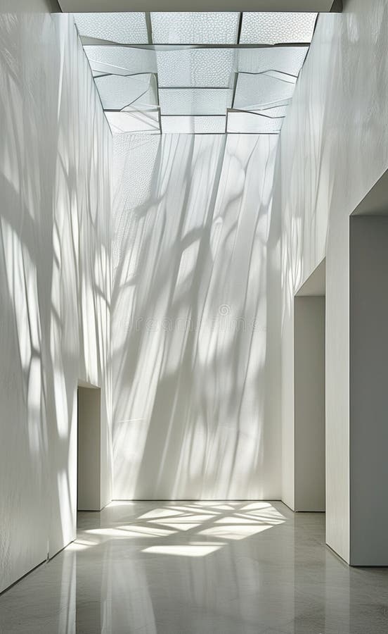 A White Room with a White Wall and a White Ceiling Stock Illustration ...