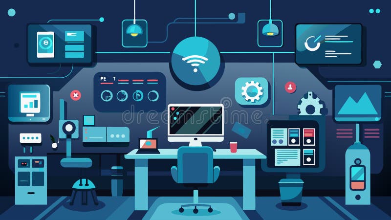 The Room is Surrounded by Advanced Technology from Computers To ...