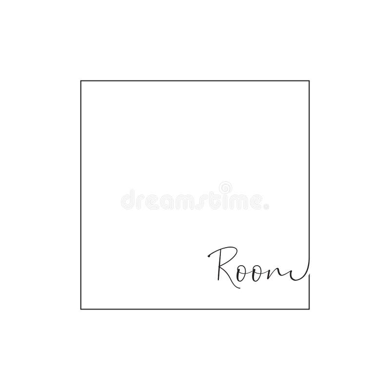 Room text with line square stock vector. Illustration of marketing ...