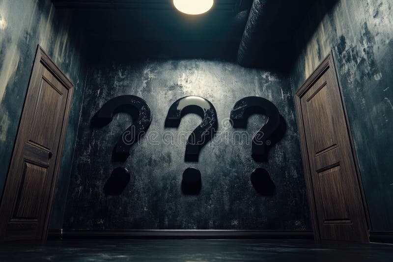 Room with Three Doors stock photo. Image of cognitive - 375317958