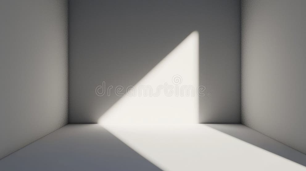 A Room with a Triangular Light Source Casting a Shadow on the Floor ...