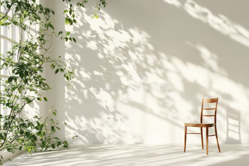 A Room with an Uncluttered Layout and a Pure White Design Stock Image ...