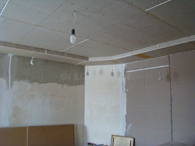Room under construction stock image. Image of electricity - 83047069