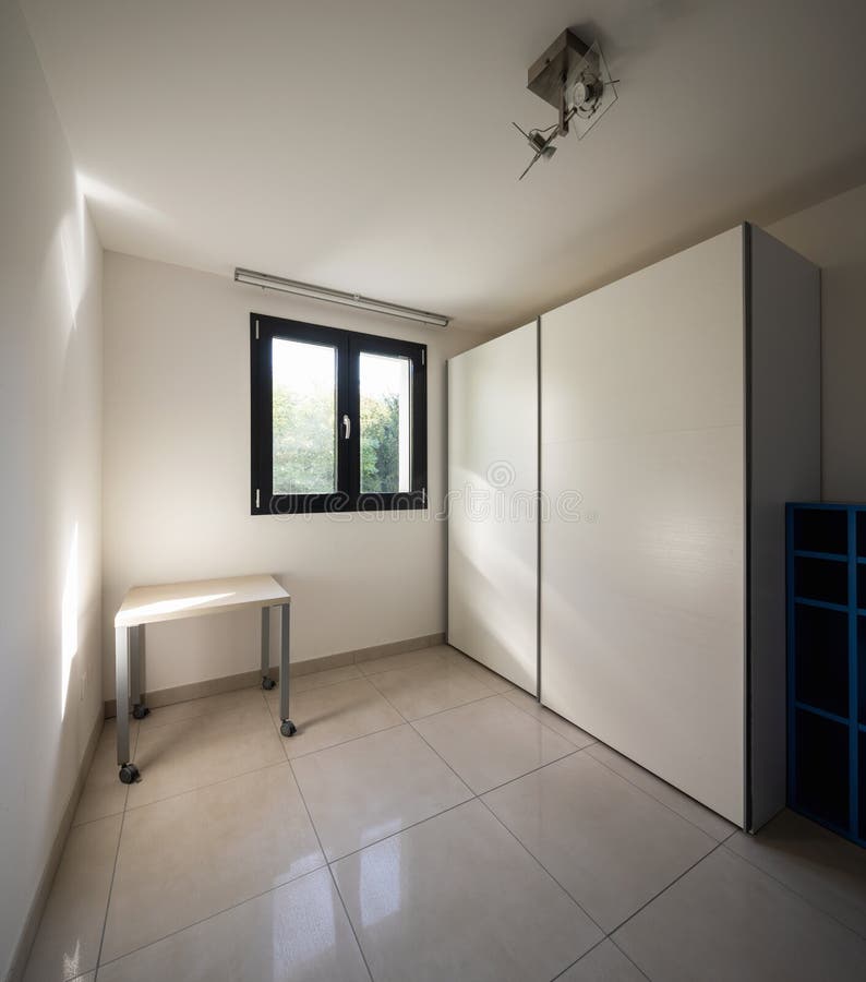 Room with Window and Large Wardrobe Stock Photo - Image of view, luxury ...