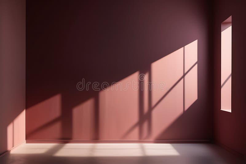 Room with Window Shadow , Minimalist Studio Empty Room, Empty Room for ...