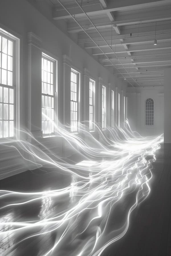 Room with Windows Captured Using Long Exposure, Showing Motion Blur and ...
