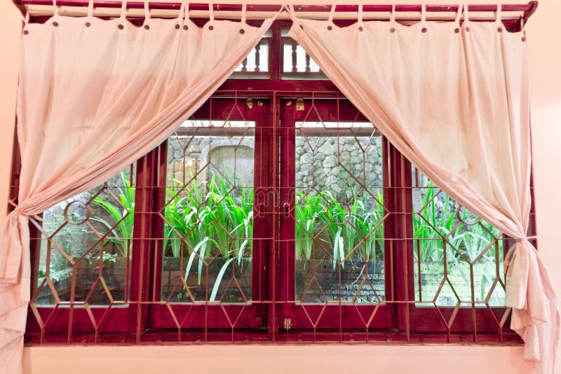 Room windows outside Bali stock image. Image of exotic - 43620107