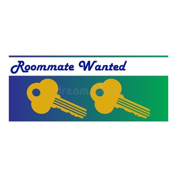 Roommate wanted sticker stock vector. Illustration of clipart - 287699978