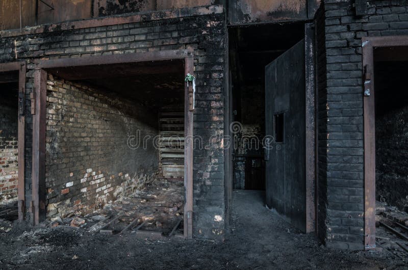 Rooms in abandoned factory stock image. Image of leaving - 83562317