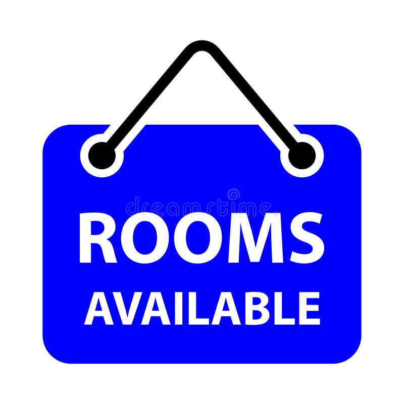 Rooms Available Icon stock vector. Illustration of sign - 341235638