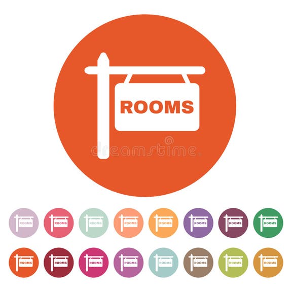The Rooms Icon. Hotel Symbol Stock Vector - Illustration of hotel ...