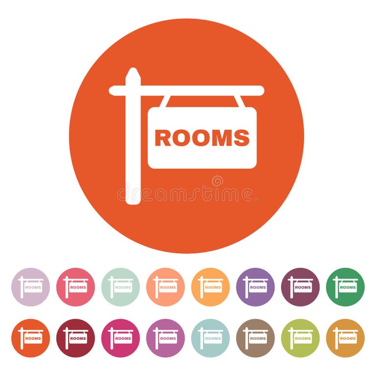 The Rooms Icon. Hotel Symbol Stock Vector - Illustration of hotel ...