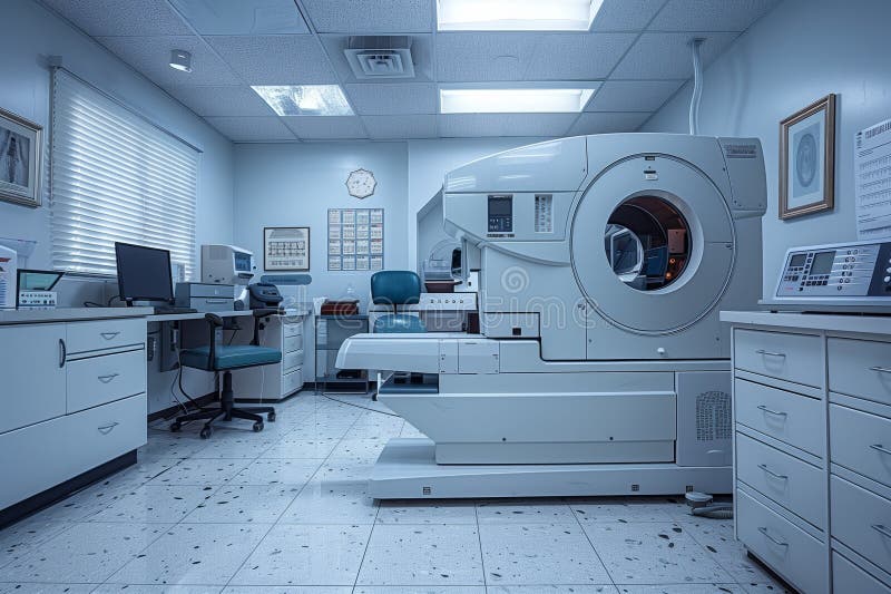 A CT Scan Machine is Positioned in the Center of the Room Stock Photo ...