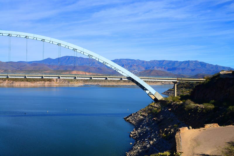 Roosevelt Bridge in Southeast Arizona Stock Image - Image of arizona ...