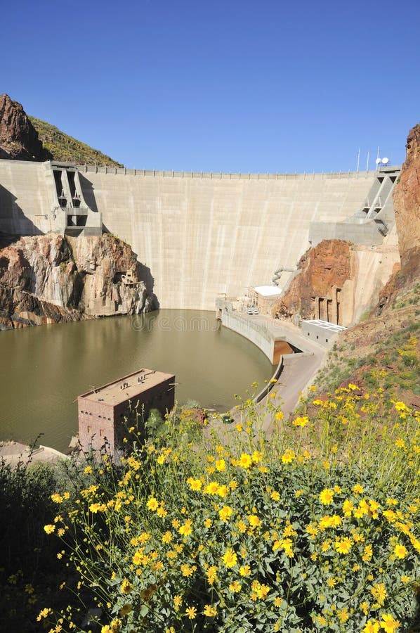 Roosevelt Dam in Spring stock photo. Image of generate - 5003310