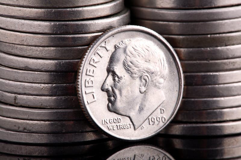 Roosevelt Head Dime stock image. Image of numismatics - 21873575