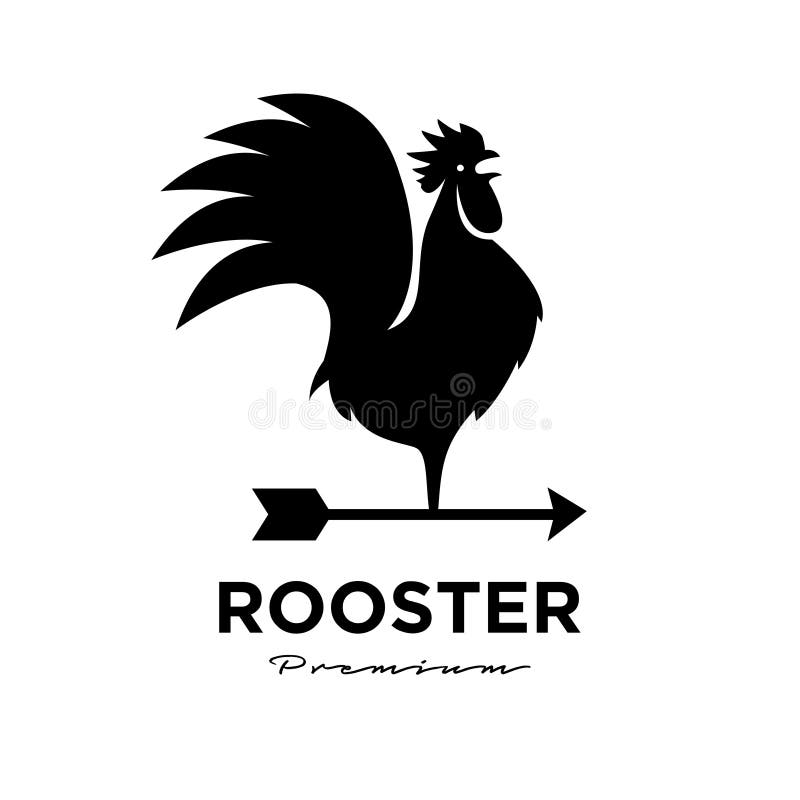 Rooster Weathervane Icon Logo Design Template Vector Illustration Stock ...
