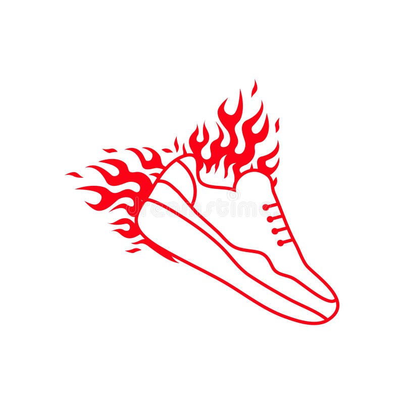 Sports Shoes, Escapes Fire, a Reactive Stream Stock Vector ...