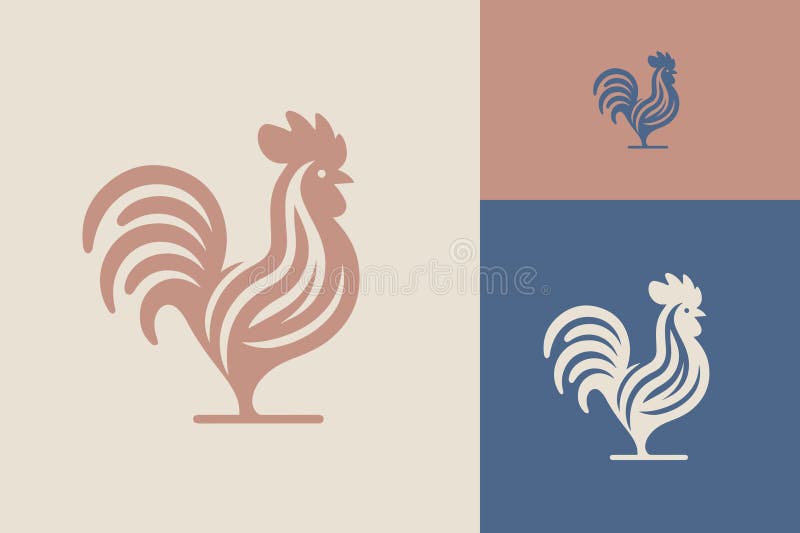 Proud Iconic Rooster Logo Silhouette for Agriculture Pride Stock Vector ...