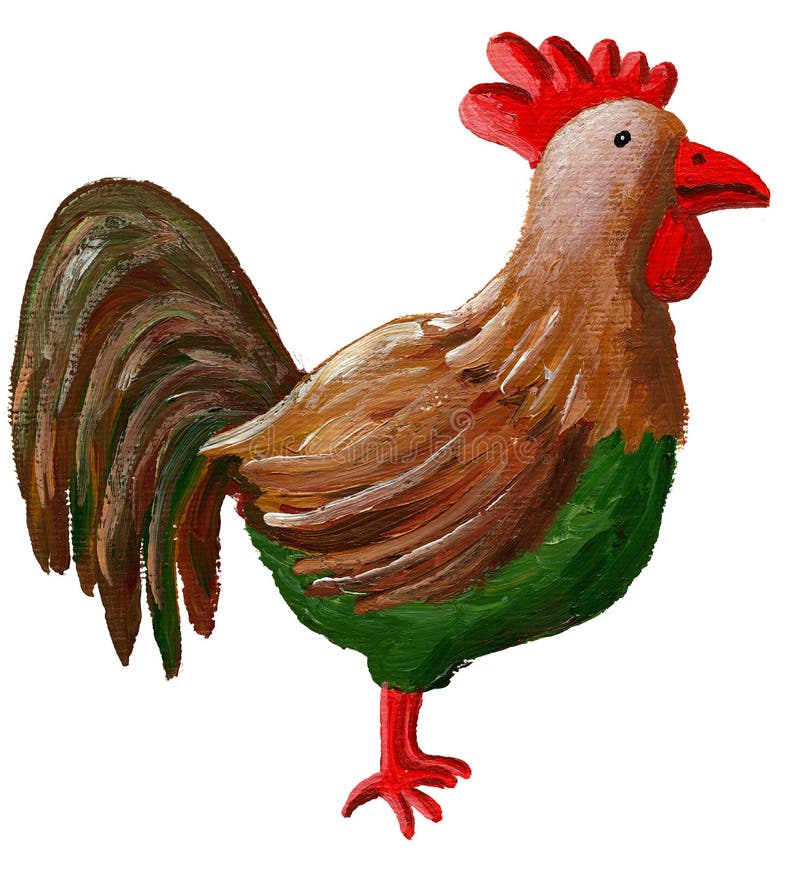 Colorful rooster stock vector. Illustration of comb, cockerel - 12778879