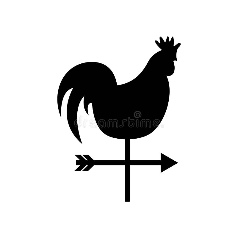 Rooster Arrow Measure Air Direction Icon Stock Vector - Illustration of ...