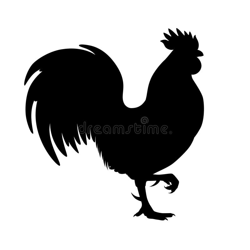 Rooster vector silhouette stock vector. Illustration of animals - 8881990