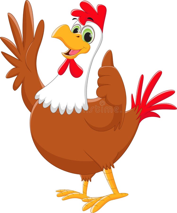 Happy Rooster Cartoon Giving Thumb Up Stock Vector - Illustration of ...