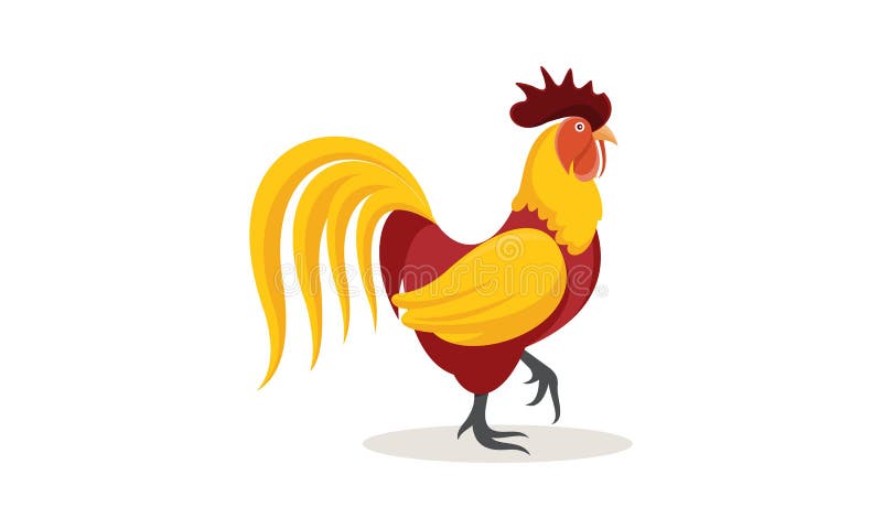 Rooster Character Portrait. Vector Flat Illustration Stock Illustration ...