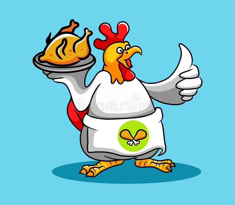 Rooster Chef (Fried Chicken) Stock Illustration - Illustration of meat ...