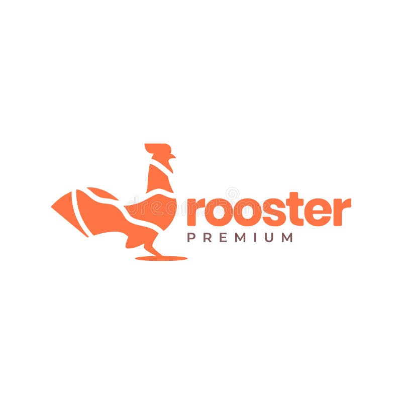 Rooster Chicken Poultry Flat Style Simple Modern Minimal Clean Logo ...