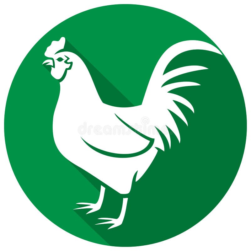 Rooster Cockerel Icon Vector Illustration Stock Vector - Illustration ...