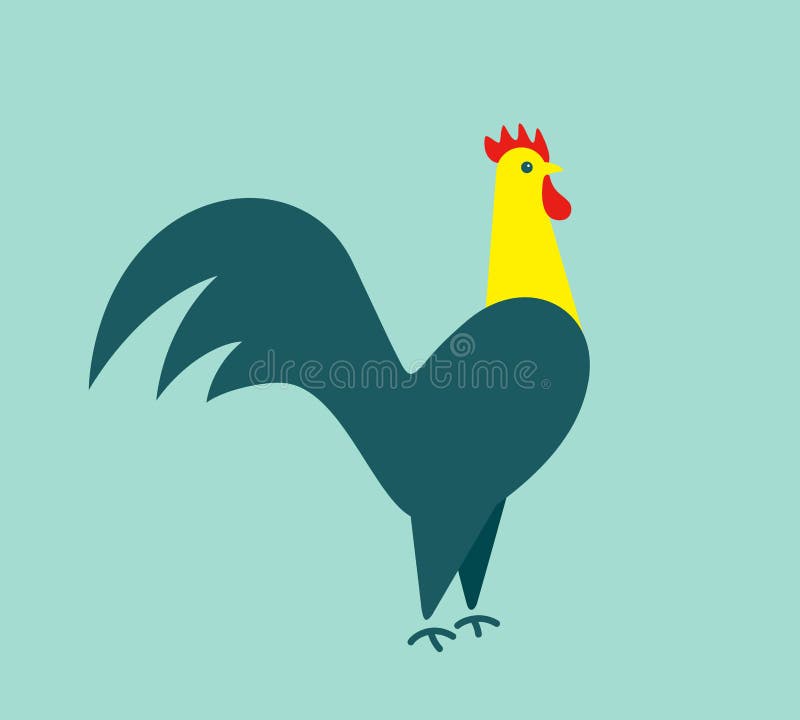 Crowing Rooster Outline Stock Illustrations – 92 Crowing Rooster ...