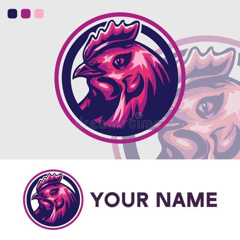 Rooster design logo stock illustration. Illustration of design - 337270422