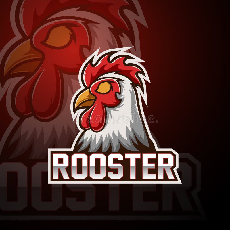 Rooster Esport Logo Mascot Design Stock Vector - Illustration of angry ...