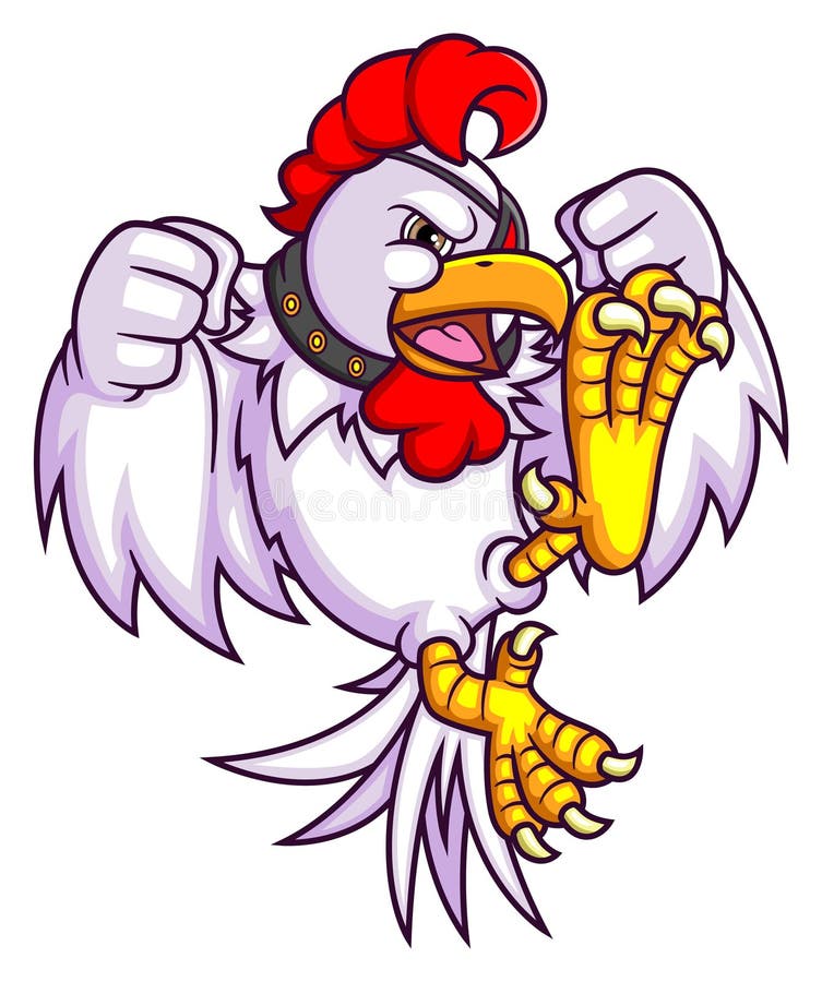 Aggressive Chicken Fighter Stock Illustrations – 98 Aggressive Chicken ...