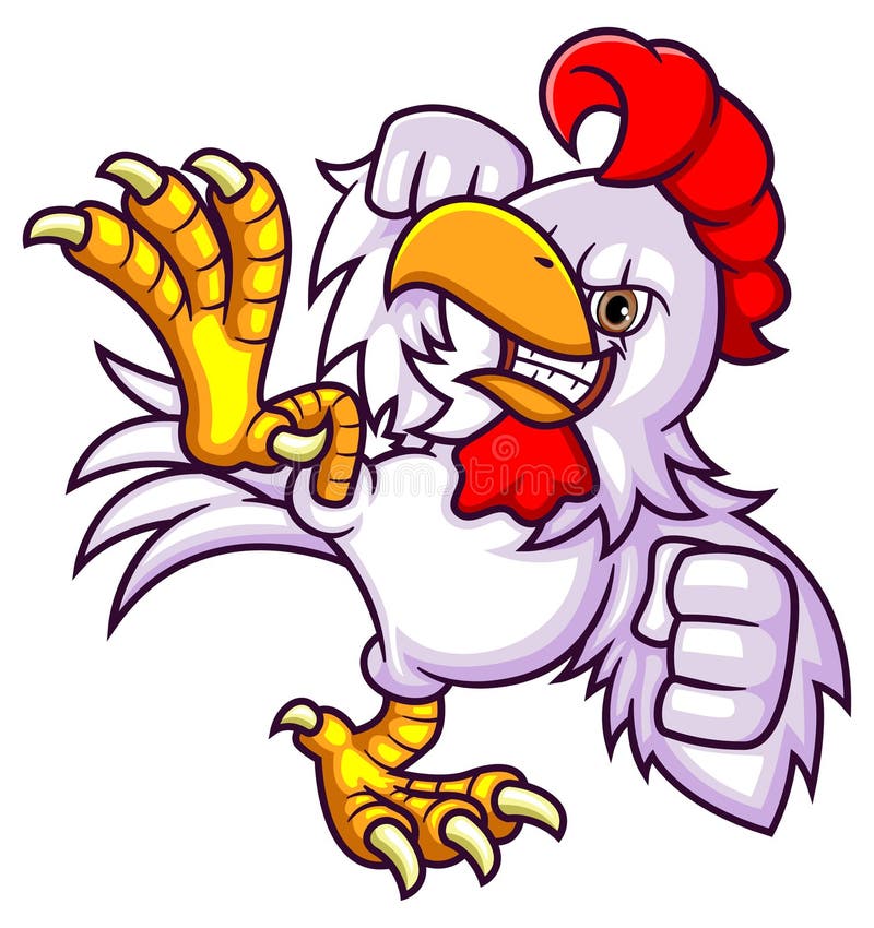Aggressive Chicken Fighter Stock Illustrations – 98 Aggressive Chicken ...