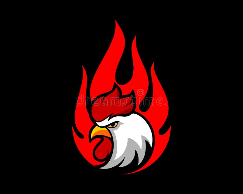 Rooster Head Fire Stock Illustrations – 359 Rooster Head Fire Stock ...