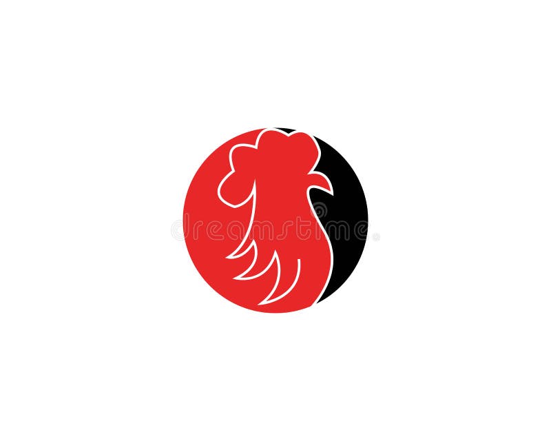 Rooster Head Icon Vector Illustration Stock Vector - Illustration of ...