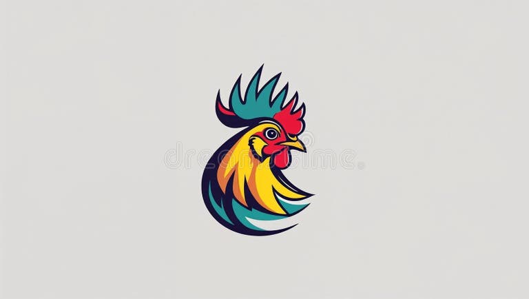 Rooster Head Vector Logo – Stylized Chicken Emblem Design Stock ...